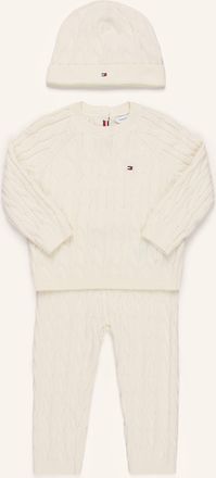 Tommy Hilfiger Set: M&uuml;tze, Pullover Und Strickhose weiss
