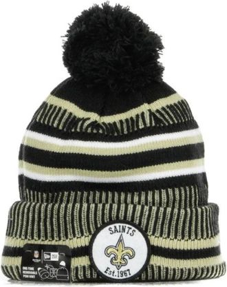 New Era Sport Strick Pom Pom M&uuml;tze Original Teamfarben - - Accessories - Herren - Schwarzk - ONE SIZE