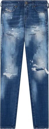 Diesel Femme, Jeans, Bleu, Taille: W23 Jeans slim avec d&eacute;chirures