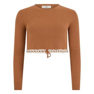 Chlo&eacute; Damen, Strickwaren, Braun, SGr&ouml;&szlig;e