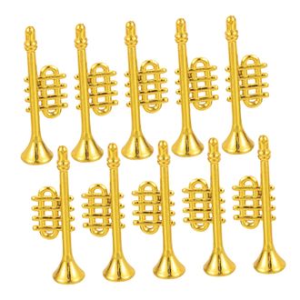 Amosfun 10st&uuml;cke Teiliges Weihnachtsbaum Deko Kleine Trompeten H&auml;ngende Christbaumschmuck Musikinstrument Anh&auml;nger F&uuml;r DIY Festliche Weihnachtsdekoration Zuha