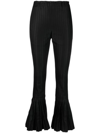 sacai pantalon &eacute;vas&eacute; &agrave; plis - Noir