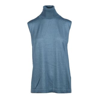 Fabiana Filippi Cashmere-Seide-Mischung Strickoberteil - - Knitwear - Damen - Blau - M