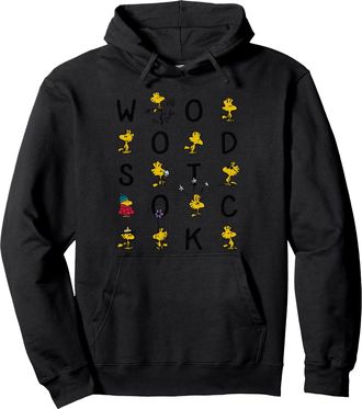 Peanuts Woodstock Grid: Jahreszeiten voller Spaß Pullover Hoodie