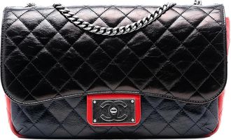 Chanel Hobo Bags - Large Tricolor Quilted Glazed Calfskin CC Plate Fl - Gr. unisize - in Schwarz - f&uuml;r Damen