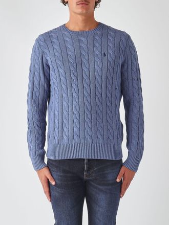 Polo Ralph Lauren Baumwollpullover mit Rundhalsausschnitt und gesticktem Pony-Logo