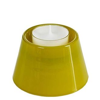 Spaas Herbstgelb 6 konische Teelichthalter, Glas, D 78 mm x H 50 mm