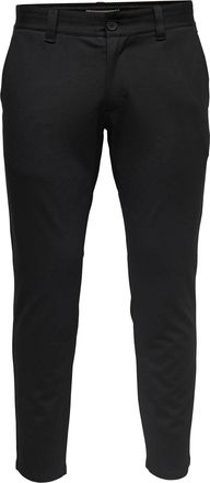 Only & Sons Herren Chino Hose ONSMARK - Slim Fit - Schwarz Grau Blau Grün, Größe:33W / 36L, Farbe:Black 22010209