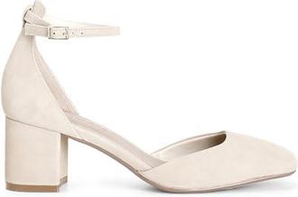 Caf&egrave;noir Escarpins En Daim Avec Bride &Agrave; La Cheville, Pour Femme, Couleur Beige, Taille 36