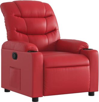 vidaXL Fauteuil inclinable Rouge Similicuir vidaXL