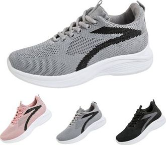 Generic Baskets larges pour femme, l&eacute;g&egrave;res et respirantes en maille pour la course, le sport, lext&eacute;rieur, antid&eacute;rapantes, d&eacute;contract&eacute;es, &agrave; lacets, pour la gym
