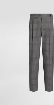 Dolce & Gabbana Glen Plaid Virgin Wool Trousers - Mann Hosen Und Shorts Multicolor 46