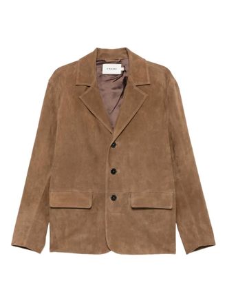 Frame Denim veste en daim à trois boutons - Marron