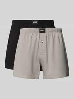 HUGO BOSS Regular Fit Boxershorts aus Baumwoll-Mix Modell 2P JERSEY BOXER