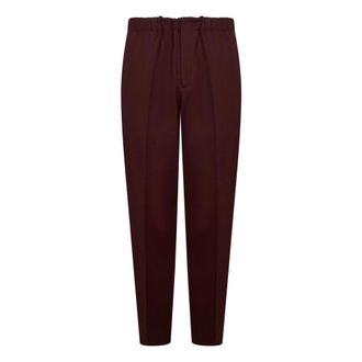 Jil Sander Braune Wollchinos mit lockerer Passform - - Trousers - Herren - Braun - XS