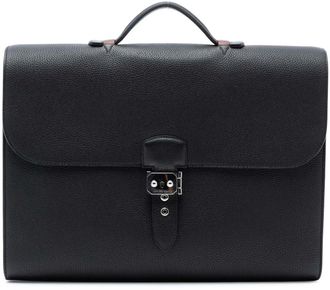 Herm&egrave;s Crossbody Bags - Togo and Swift Sac A Depeches Verso 38 - Gr. unisize - in Schwarz - f&uuml;r Damen