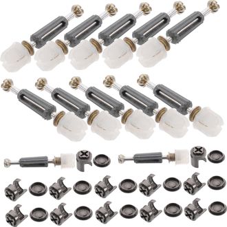 Aboofan 100sätze Möbelbeschlagsatz Für Metallmöbel Verbindungssatz Mit Befestigungselementen Nockenverriegelungen Inklusive Dübel Möbelbefestigung Für Schrank