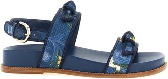 Alexandre Birman Femme, Chaussures, Bleu, Taille: 38 EU Sandale Sport en Raphia Gros-Grain