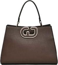 Gaudì Sac top handle en simili cuir avec logo en métal recouvert et bandoulière amovible., marron