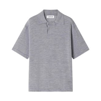 Lanvin Merino-Woll-Polohemd - - Tops - Herren - Grau - S