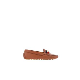 Carolina Herrera Initials Insignia Leder Loafers - - Shoes - Damen - Braun - 37 EU