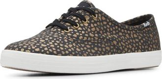 Keds Baskets Champion en toile à lacets pour femme, Mini pois noir/bronze, 40.5 EU