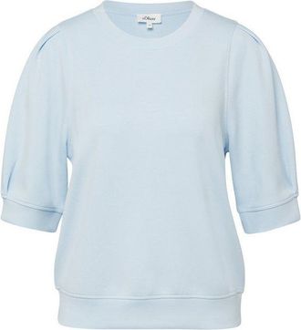 s.Oliver Sweatshirt Sweatshirt Scuba-Sweatshirt mit Faltendetails