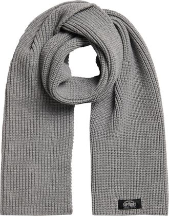 Superdry Damen Klassischer Strickschal Silber 1SIZE