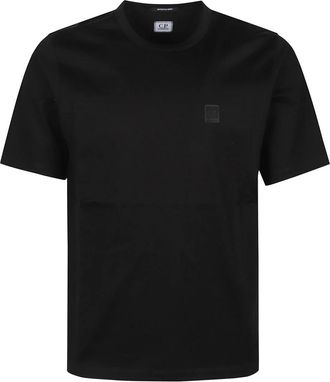 C.P. Company C.p. Company, Homme, Tops, Noir, Taille: S Round Neck Short-Sleeve T-Shirt