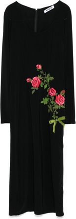 Vivetta Midikleid mit Blumenstickerei - Schwarz