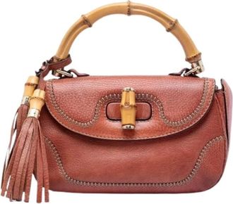 Gucci Pre-owned New Bamboo Satchel - Femme - Pre-owned - Rouge - Taille: ONE Size