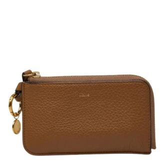 Chlo&eacute; Porte-cartes professionnel doccasion - Femme - Pre-owned - Brun - Taille: ONE Size