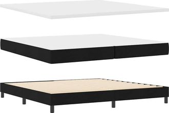 vidaXL Vidaxl - Letto Box Spring Con Materasso Con Materasso Nero 200 X 200 Cm
