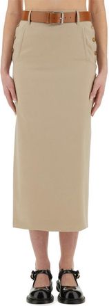 Moschino Virgin Wool Skirt - Beige