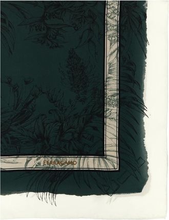 Ferragamo Femme, Accessoires, Multicolore, Taille: ONE Size Gravure Print Scarf