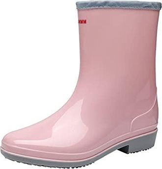 Generic Chaussures de jardin en plein air - Chaussures d&eacute;t&eacute; pour femme - Bottes de pluie pour femme - Taille 11 - Large mollet, rose, 39.5 EU