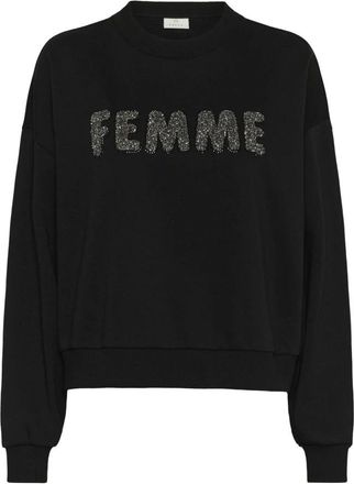 Kaffe Femme, Sweatshirts et sweats &agrave; capuche, Noir, Taille: 40 FR KCviva SweaT-shirt