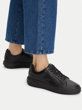 Calvin Klein Sneakers Chunky Cupsole Laceup Lth Wn YW0YW01947 Schwarz