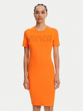 Versace Jeans Couture Kleid f&uuml;r den Alltag 78HAOS04 Orange Slim Fit