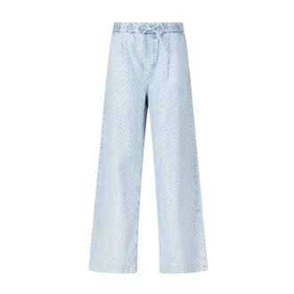 Lala Berlin Gemusterte Wide-Leg Jeans - - Jeans - Damen - Blau - S