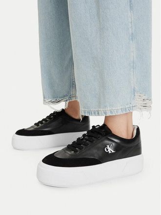 Calvin Klein Sneakers Flatform Lace Up Tcap Lth-Su HW0HW03438 Schwarz