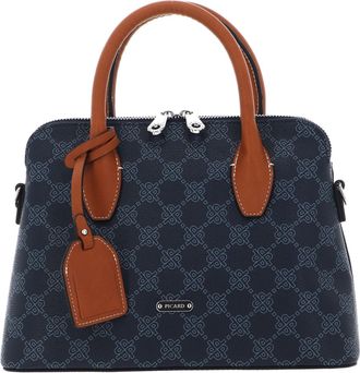 Picard EUPHORIA Damen Handtasche - Robustes Polyurethan, Jeans, Rei&szlig;verschluss, Bodenn&auml;gel, Au&szlig;entaschen, Verstellbarer Schulterriemen, 28x10x21 cm, 77793M66