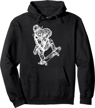 Seembo Gorilla Skater Skateboarding AFFE Skating Skateboard Pullover Hoodie