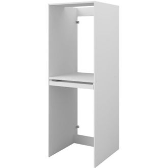 Vente-Unique Meuble pour machine &agrave; laver et s&egrave;che-linge - Blanc - L64 x H184 cm - ERKANO