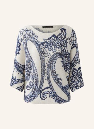 Oui Pullover Mit 3/4-Arm weiss