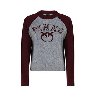 Pinko Pinko, Femme, Pulls, Gris, Taille: 38 FR Maille col rond