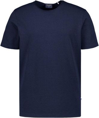 Olymp Herren T-Shirt blau Baumwoll-Stretch