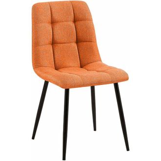 Clp Chaise moderne et &eacute;l&eacute;gante en tissu matelass&eacute; diff&eacute;rentes couleurs colore : Orange