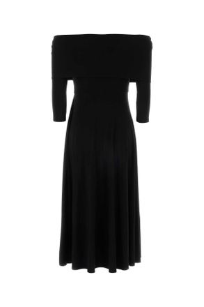 Norma Kamali Womens Black Jersey Dress Exterior: Polyester Elastane Abiti