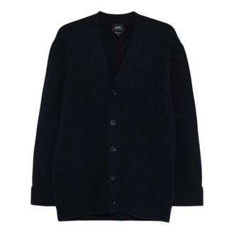A.P.C. A.p.c., Femme, Pulls, Bleu, Taille: 38 FR Cardigans